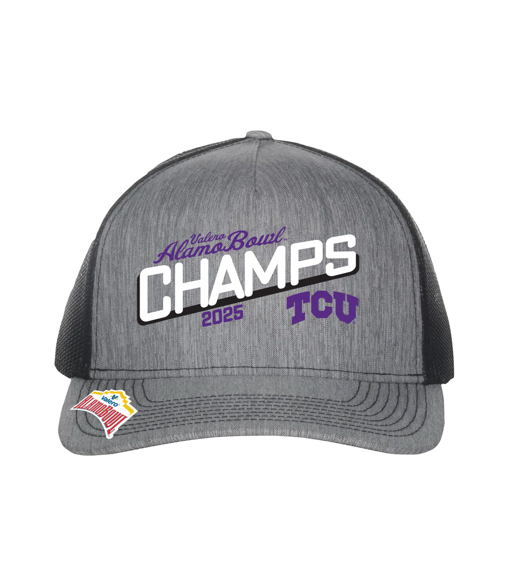 2025 Valero Alamo Bowl TCU CHAMPS Cap – Alamo Bowl Merchandise
